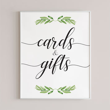 Printable Cards & Gifts signs | Instant download gift table signs ...
