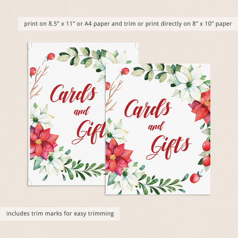 Christmas Gift Table Sign Printable | Christmas party decorations ...