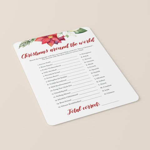 Christmas Around The World Game Printable | Instant Download – LittleSizzle