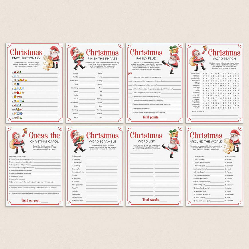 Christmas Games Bundles Printable | Instant Download – LittleSizzle