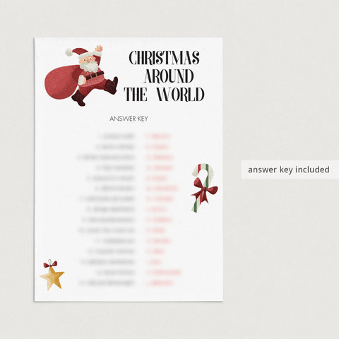Funny Holiday Game Christmas Around The World Printable | Instant ...