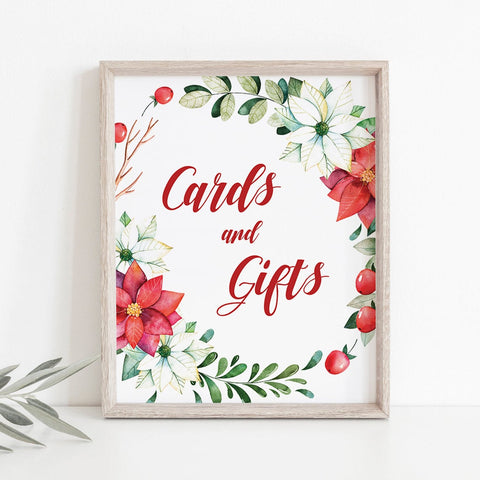 Christmas Gift Table Sign Printable | Christmas party decorations ...