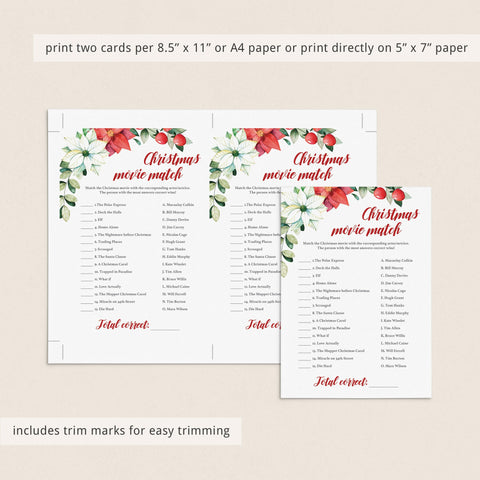 Holiday Party Christmas Movie Game Printable | Instant Download ...
