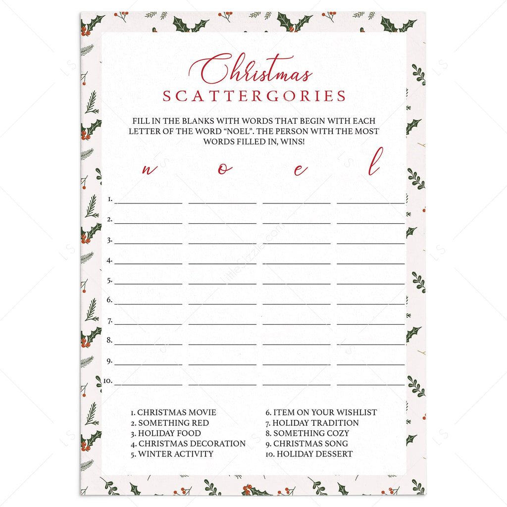 Scattergories Christmas Game Download | Zoom Christmas Party Ideas ...