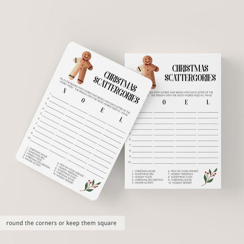 Printable Christmas Scattergories Game | Instant Download – LittleSizzle
