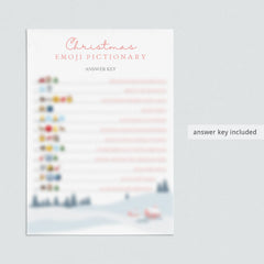Winter Holiday Emoji Pictionary Game Printable | Winter Wonderland ...