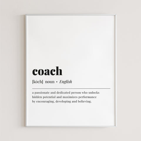 Coach Definition Print Instant Download | Gift for Coach | Best Coach ...