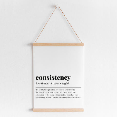 Consistency Definition Print | Motivational Wall Art | Instant Download ...