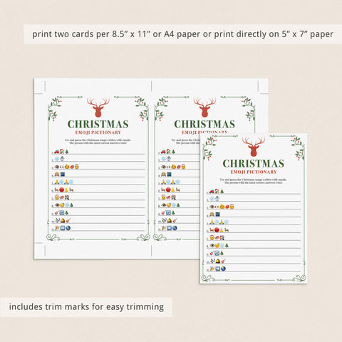 Christmas Emoji Pictionary Game with Answers Printable – LittleSizzle