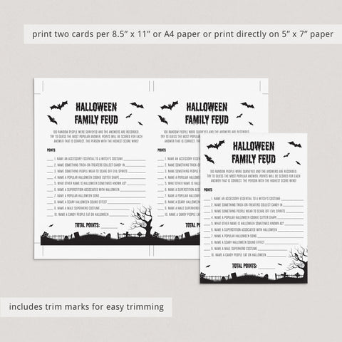 Halloween Family Feud Printable | Answers & Points Included – LittleSizzle