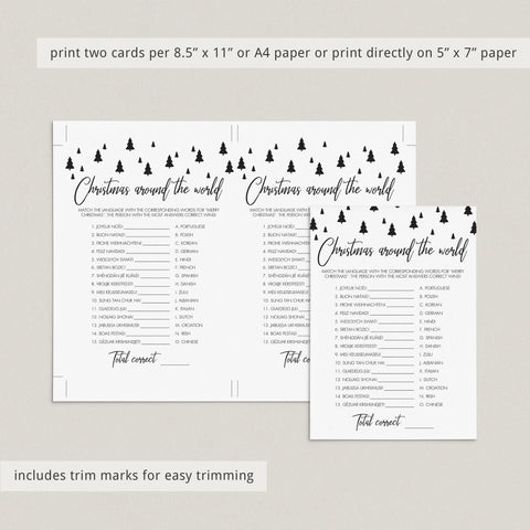 Holiday Party Game: Merry Christmas Around The World Printable ...