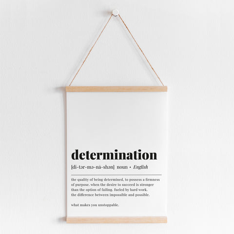 Determination Definition Print | Motivational Wall Art | Instant ...