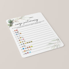 Bachelorette Party Emoji Pictionary Game Printable | Instant Download ...