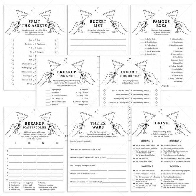 Divorce Party Ideas | Split Up Party | Breakup Celebration Games ...
