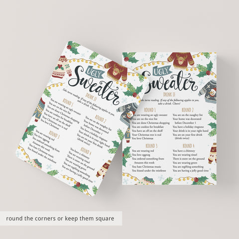 Ugly Sweater Party Games Bundle Printable | Ugly Sweater Games ...