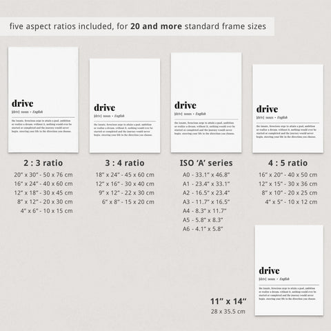 Drive Definition Print | Motivational Wall Art | Instant Download ...