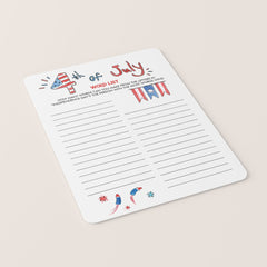 Independence Day Classroom Game Printable | Word List – LittleSizzle