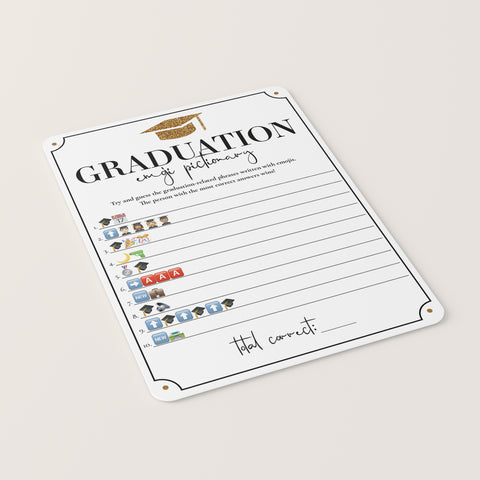 Fun Graduation Party Game Emoji Pictionary with Answer Key – LittleSizzle