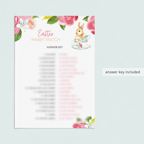 Funny Easter Game for Adults | Rabbit Match | Virtual & Printable ...