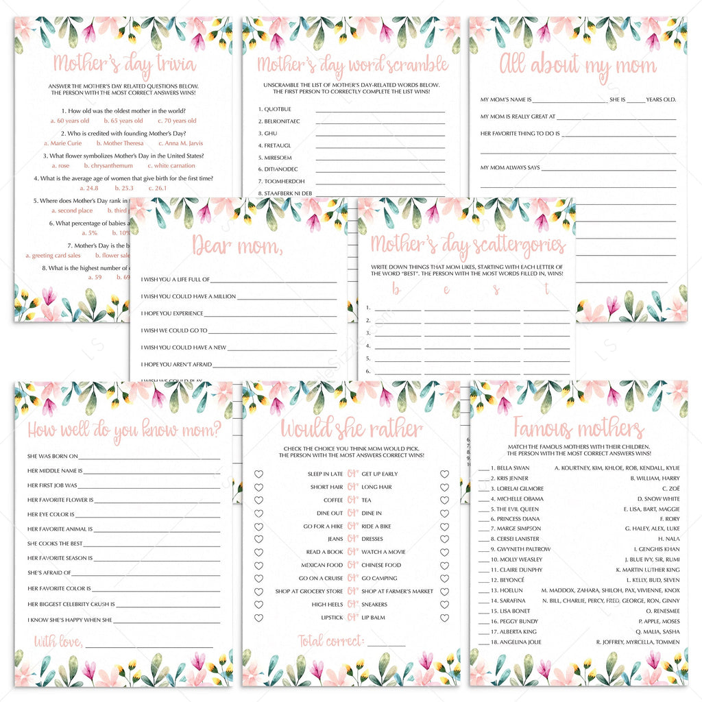 The Ultimate Mothers Day Activities Bundle for Family | Instant ...