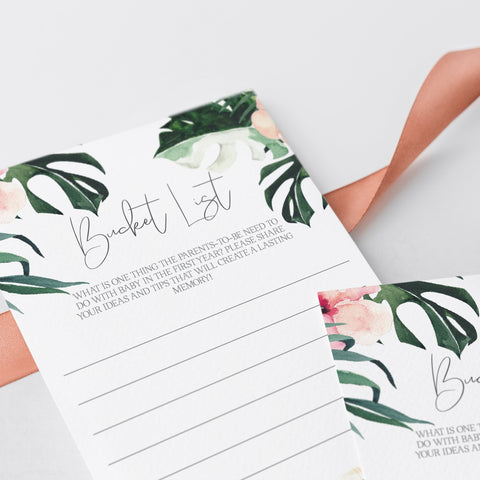 Baby Shower Keepsake Printable Bucket List Cards | Instant Download ...