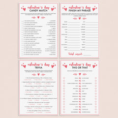 Valentine's Day Games Bundle | Printable and Virtual PDF Templates ...