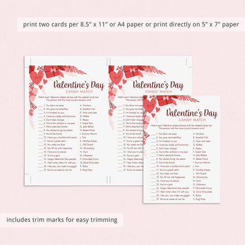 Printable Valentine's Day Candy Game with Answers – LittleSizzle