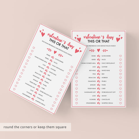 Valentine's Day Would You Rather Game for Adults | Virtual & Printable ...