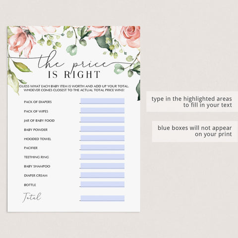 Guess The Price for Baby Products Game | Printable & Virtual PDF ...