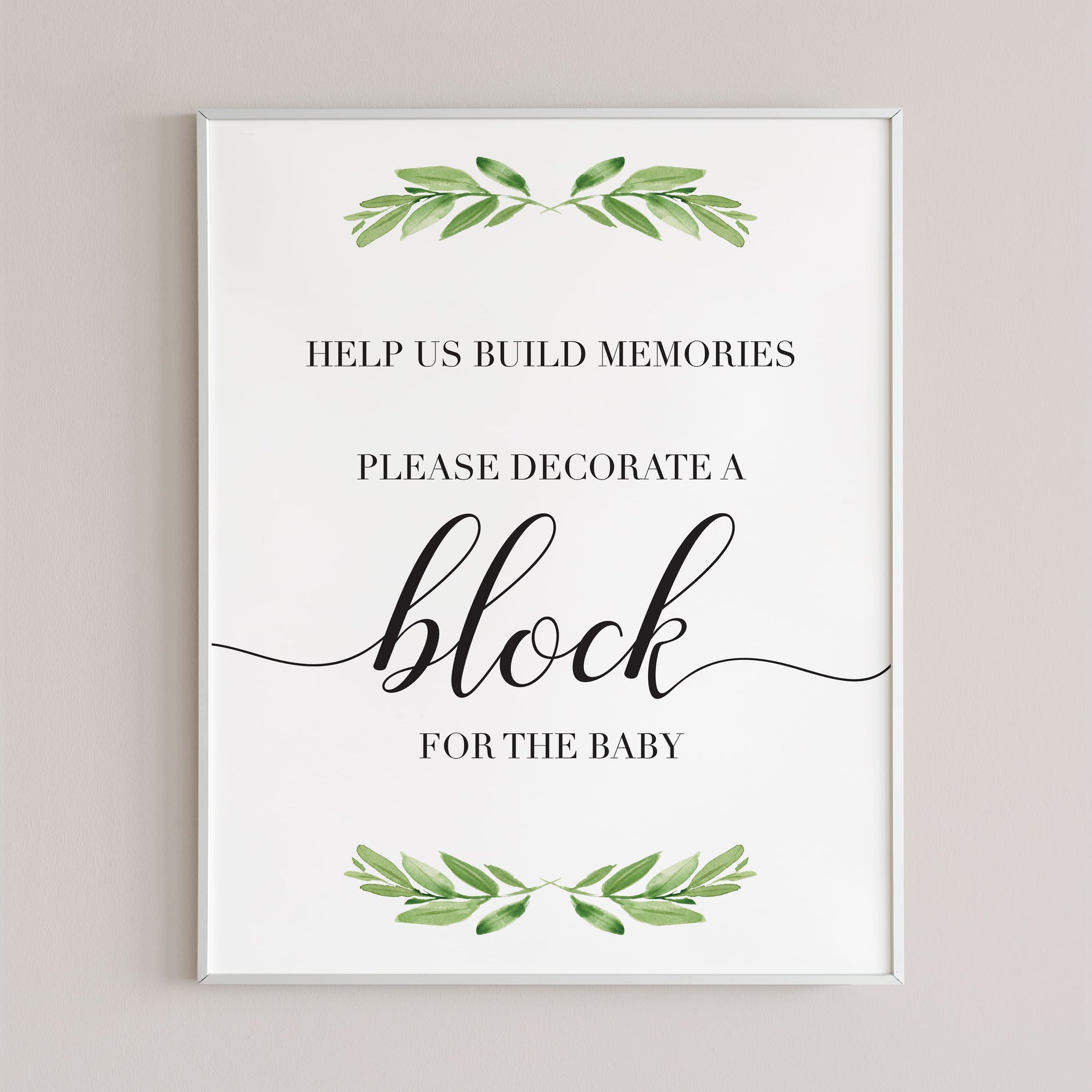 Printable Baby Shower Decorate A Block signs | Instant download ...