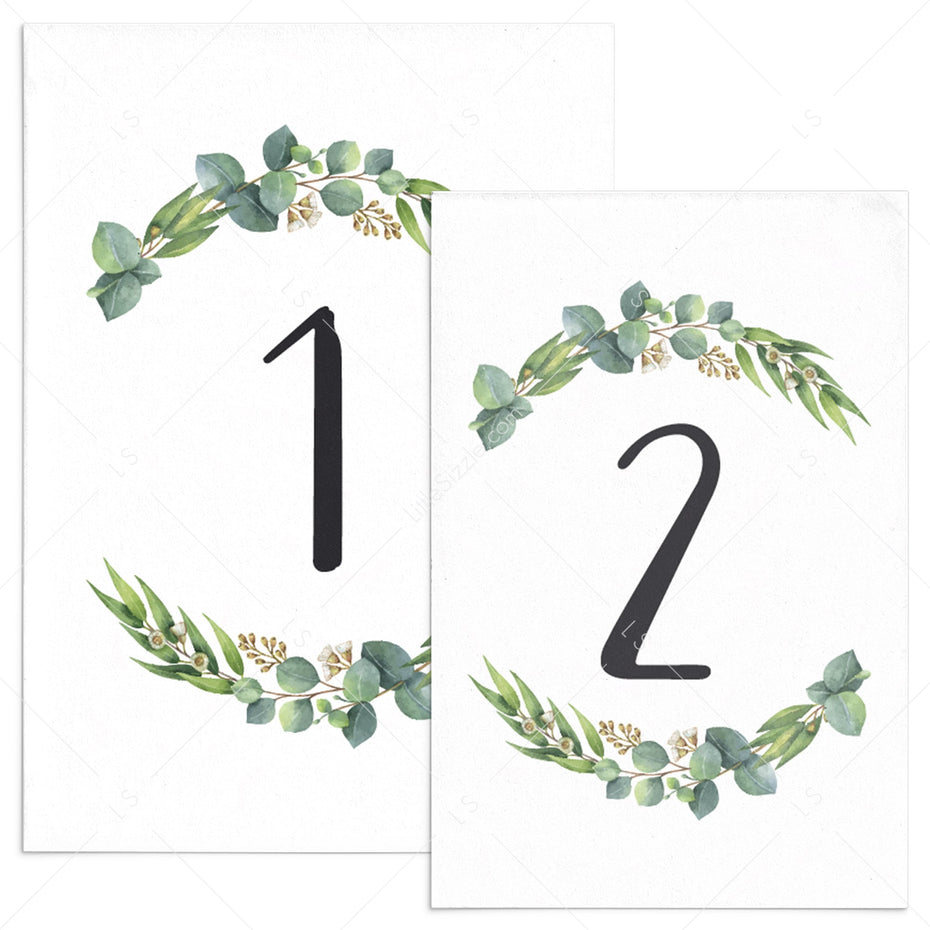 Table Numbers Templates Instant Download | Editable Table Cards ...