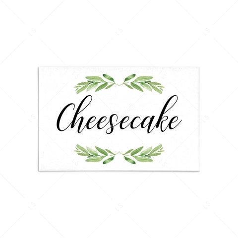 Greenery Food Labels printable | DIY food cards instant download ...