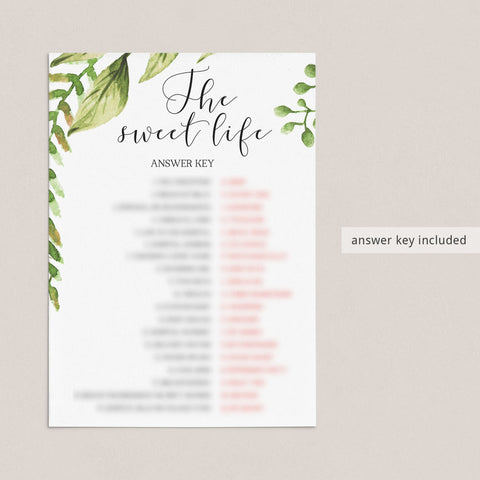 Candy Bar Match Up baby shower game The Sweet Life printable – LittleSizzle