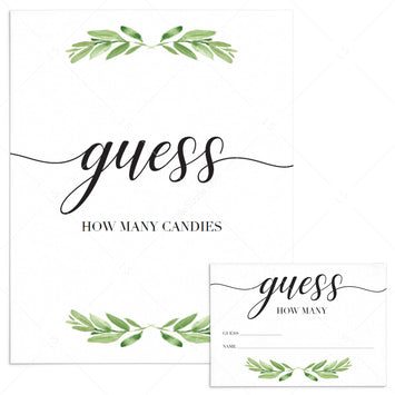 Guess How Many Baby Shower Game Templates | Printable Signs and Cards ...