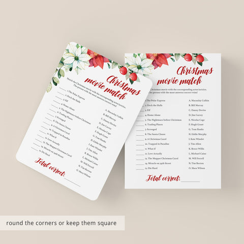 Holiday Party Christmas Movie Game Printable | Instant Download ...