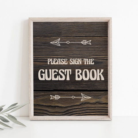 Woodland Guest Book table sign printable | Instant download – LittleSizzle