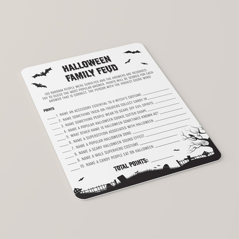 Halloween Family Feud Printable | Answers & Points Included – LittleSizzle