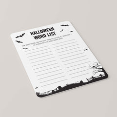 Printable Halloween Word Game for Family | Word List – LittleSizzle