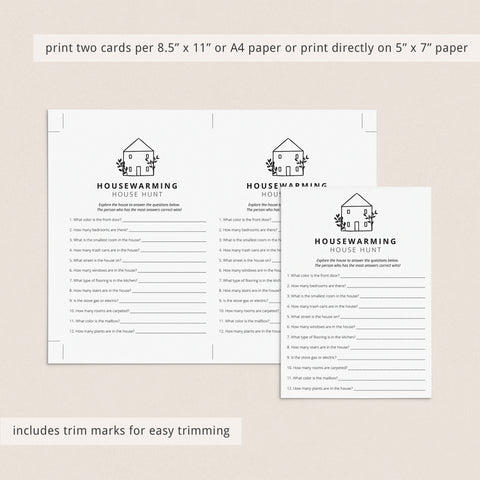 New House Scavenger Hunt Printable | Housewarming Tour House Hunt ...