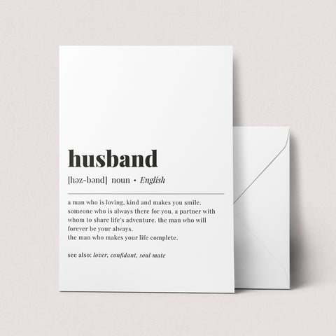 Husband Definition Print | Gift for Husband | Instant Download ...