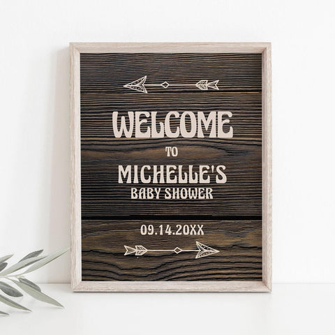 Woodland themed party Welcome Sign printable | Instant download ...
