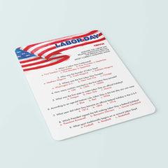Labor Day Trivia Quiz Printable with Answers | Instant Download ...