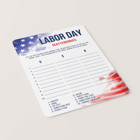Printable Labor Day Games Bundle | 6 Patriotic Party Games & Activities ...