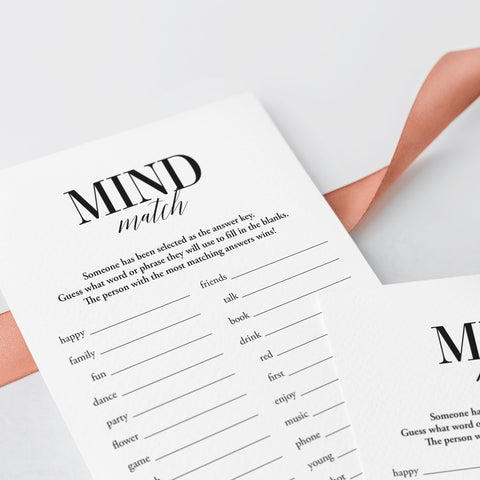 Group Icebreaker Game Mind Match Printable | Best Party Starters ...