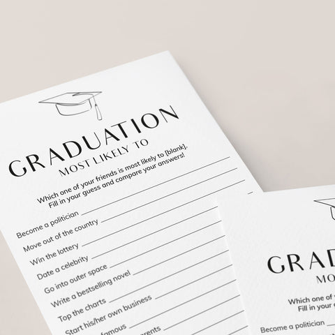 Funny Graduation Party Game Who Is Most Likely To Printable – LittleSizzle