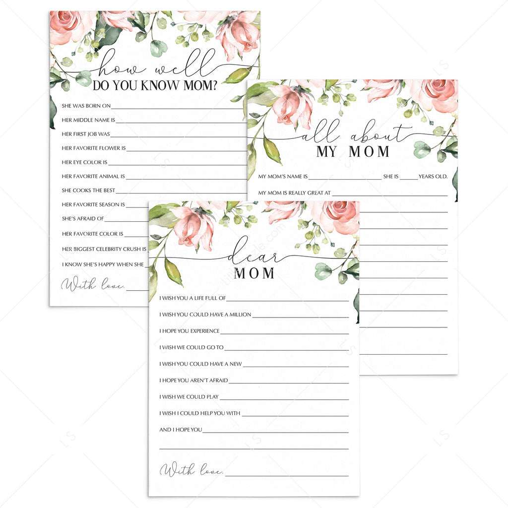Mother's Day Activities Bundle Printable Keepsakes for Mom | US / UK ...