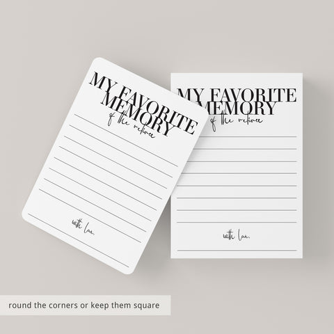My Favorite Memory Of The Retiree Cards Printable | Download – LittleSizzle
