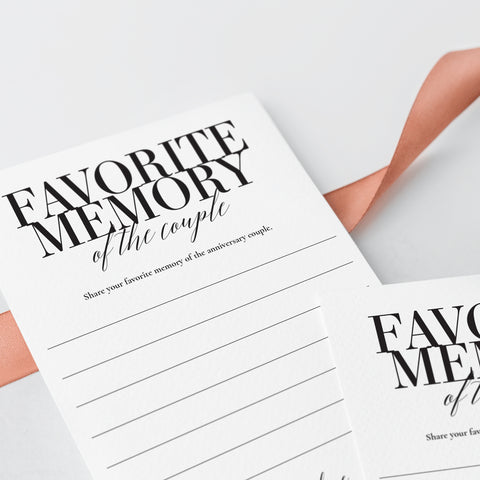 Share Your Favorite Memory With the Anniversary Couple Cards Printable ...