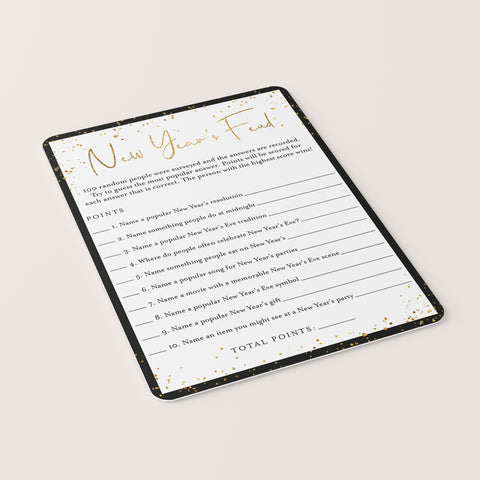 Family Feud Game for New Year's Party Printable | Answers Included ...