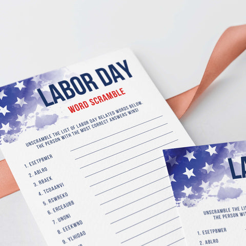 USA Labor Day Word Puzzle Printable | Answer Key Included – LittleSizzle